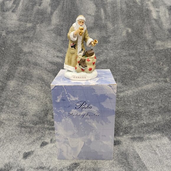 Pipka | Holiday | Pipka Wold Of Santas Canadian Santa Figurine 401 Gold ...